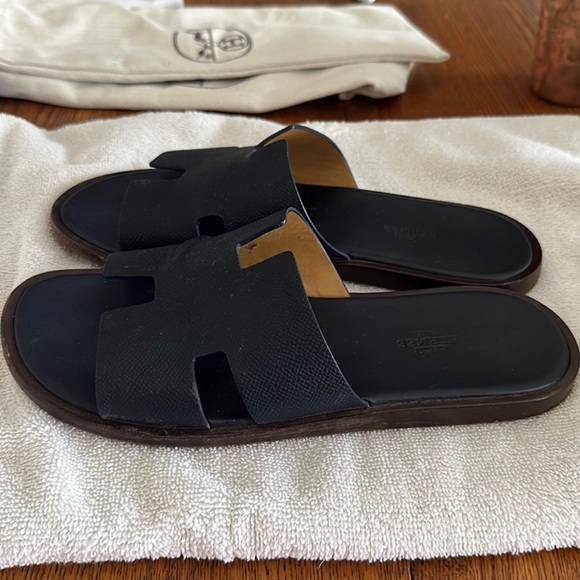 Hermes | Shoes | Hermes Izmir Men Slide Sandal Size 4 2 Color Marine ...
